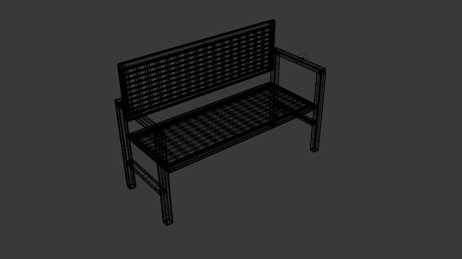 3D Wireframe Bench - TurboSquid 1229969
