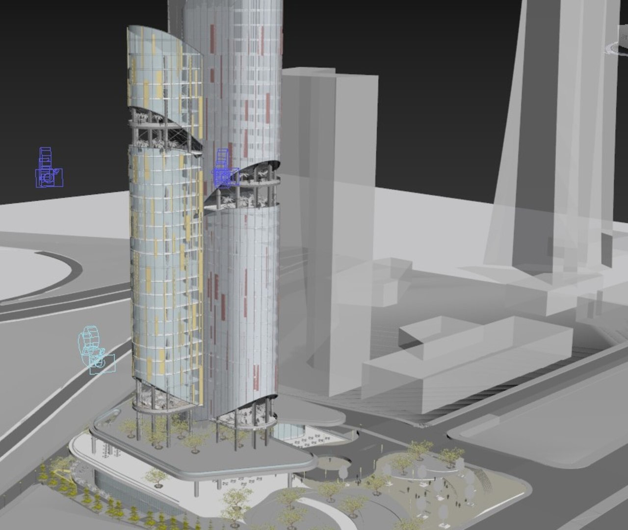 3D Modern Urban Unique Skyscraper In The Heart Of The City 3D Model ...