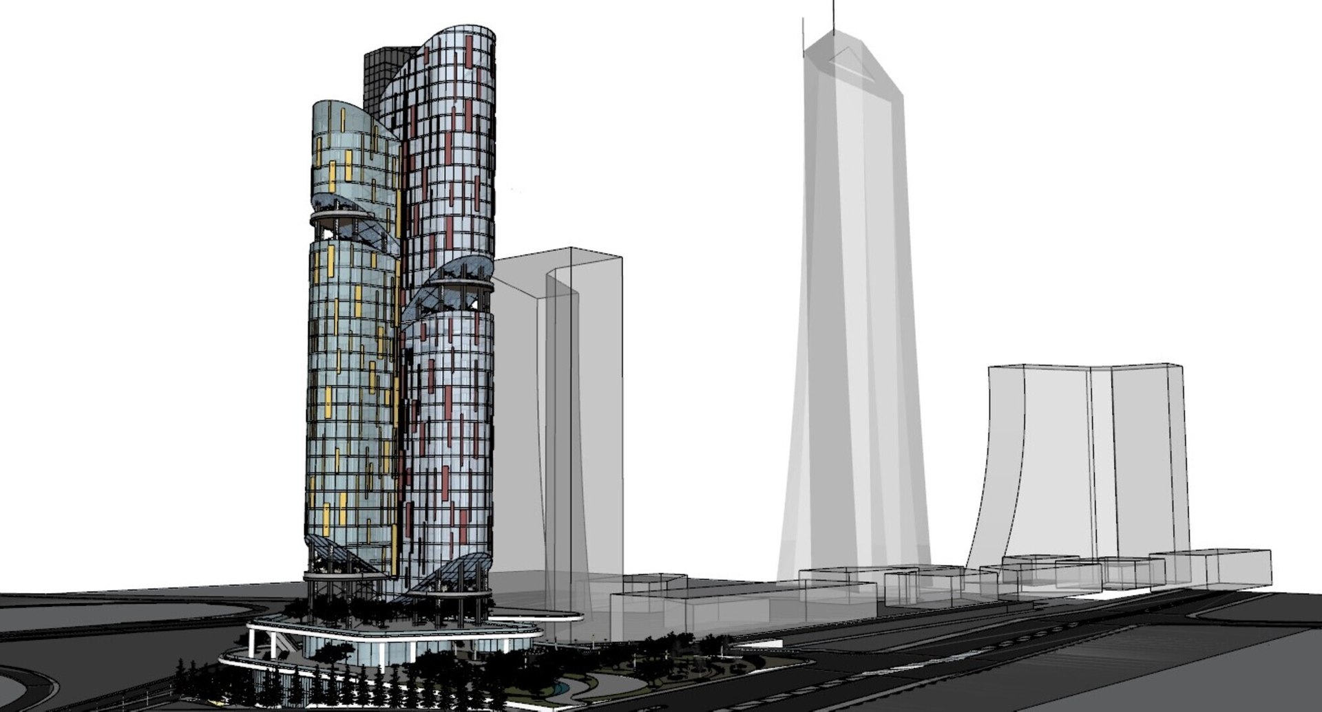 3D Modern Urban Unique Skyscraper In The Heart Of The City 3D Model ...