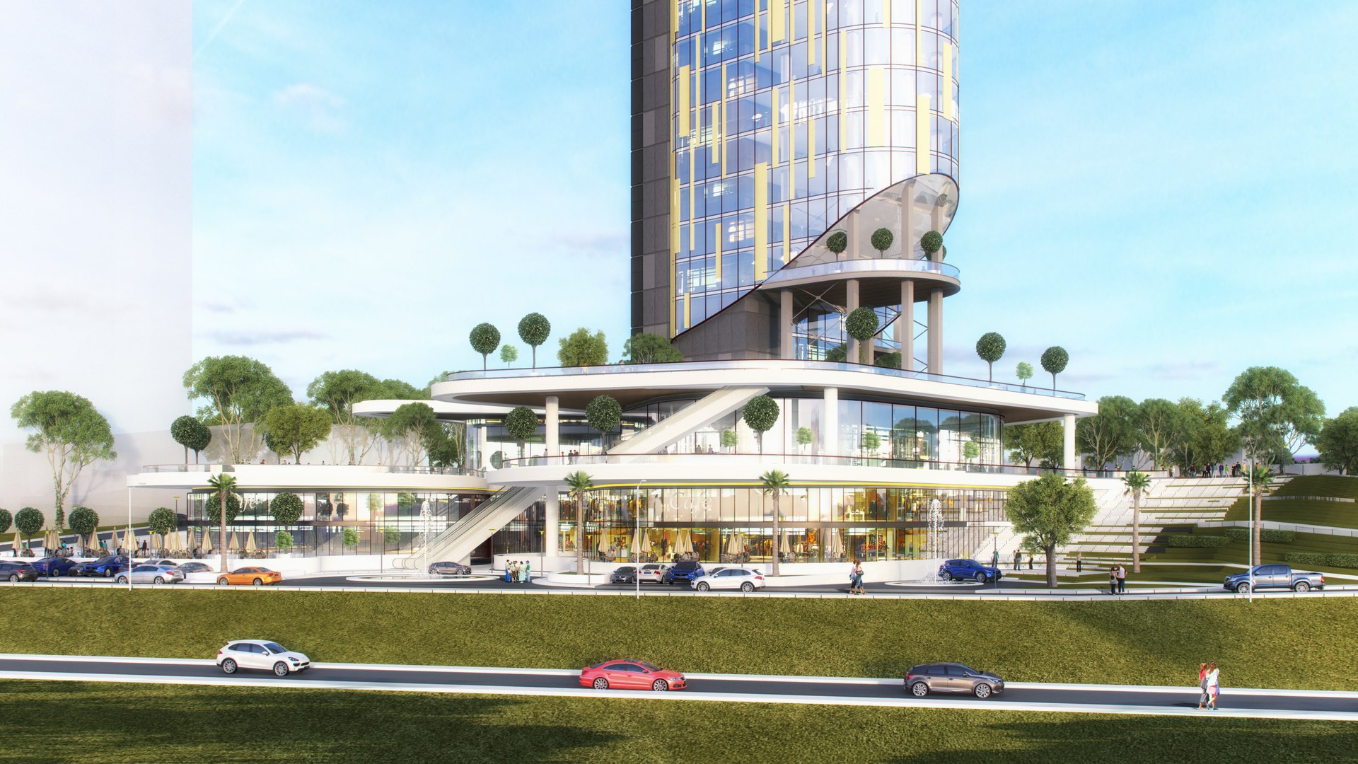 3D Modern Urban Unique Skyscraper In The Heart Of The City 3D Model ...