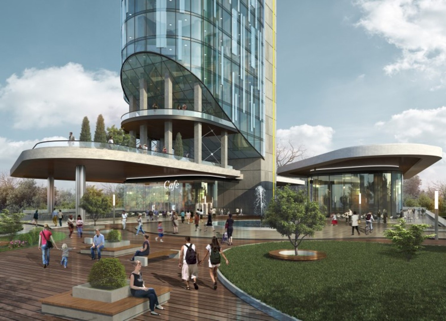 3D Modern Urban Unique Skyscraper In The Heart Of The City 3D Model ...