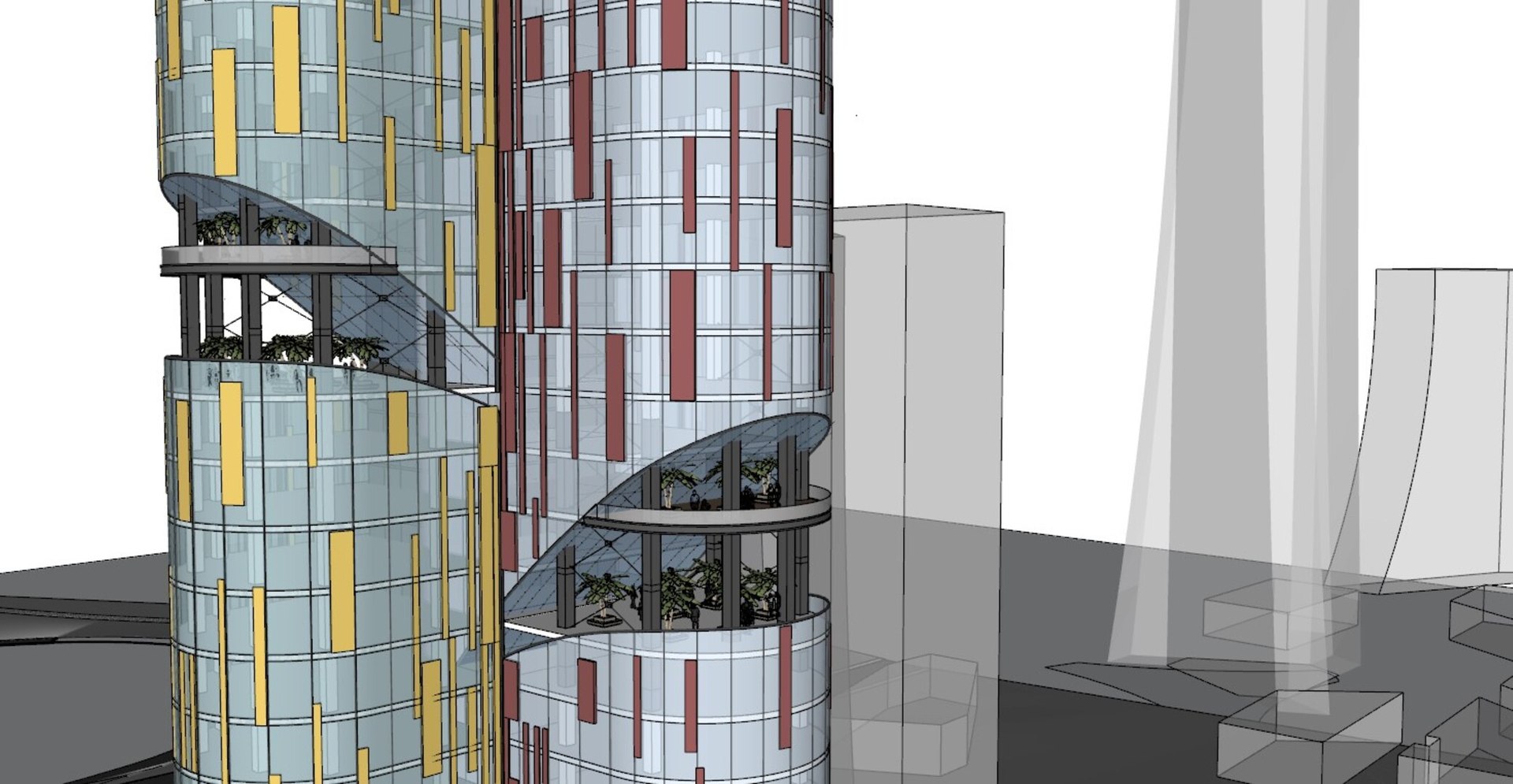 3D Modern Urban Unique Skyscraper In The Heart Of The City 3D Model ...