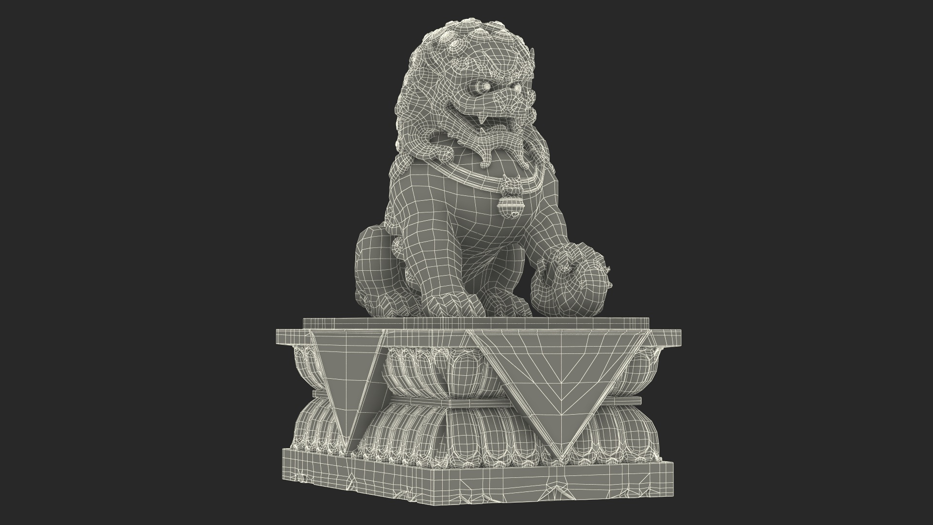 3D Bronze Chinese Guardian Lion Statue model - TurboSquid 2062986