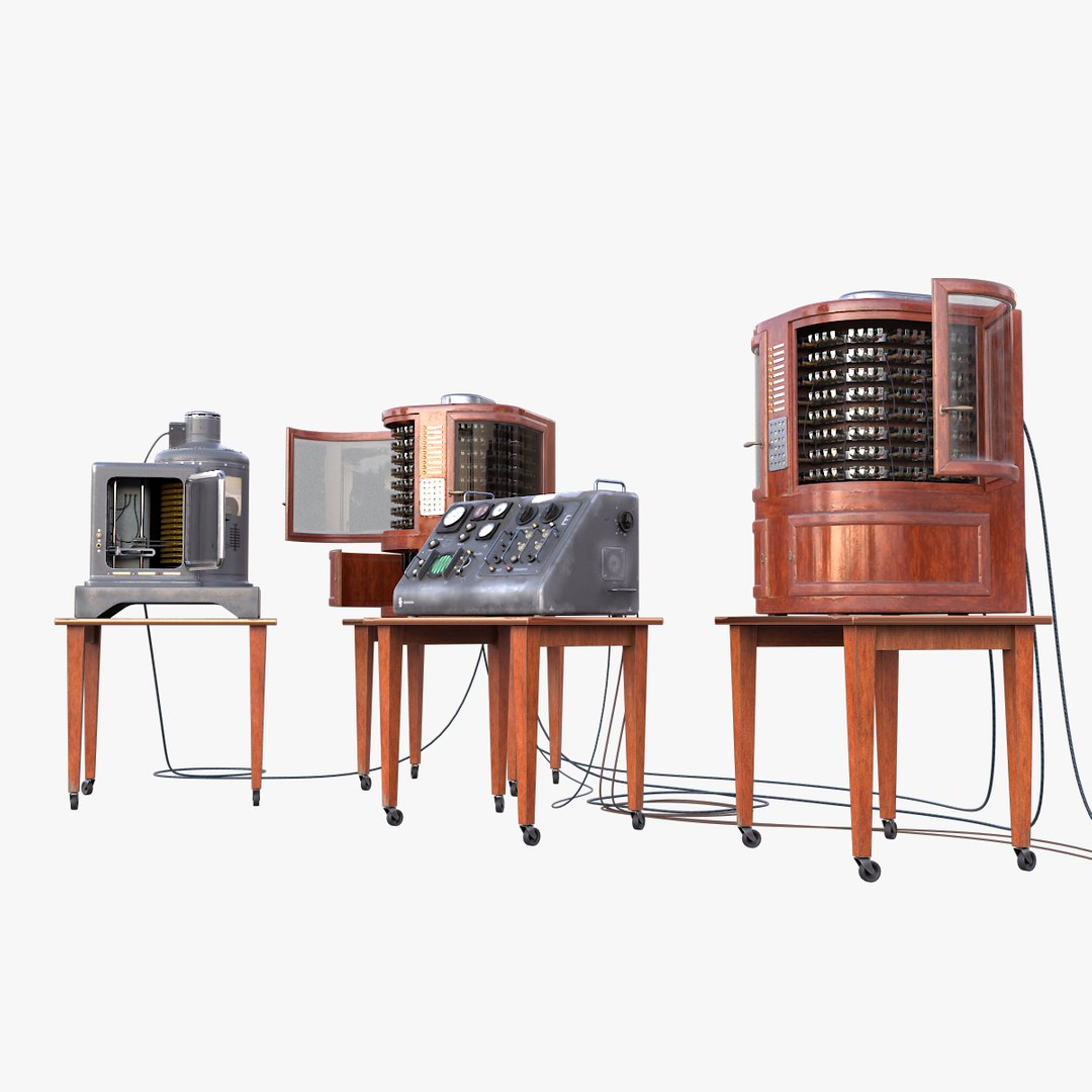 Old German computer 1940s 3D model - TurboSquid 2039689