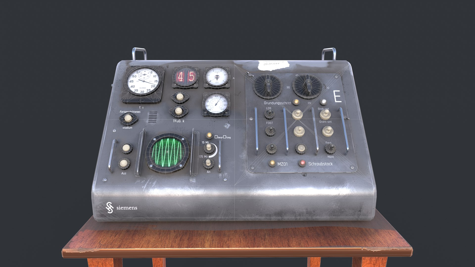 Old German computer 1940s 3D model - TurboSquid 2039689