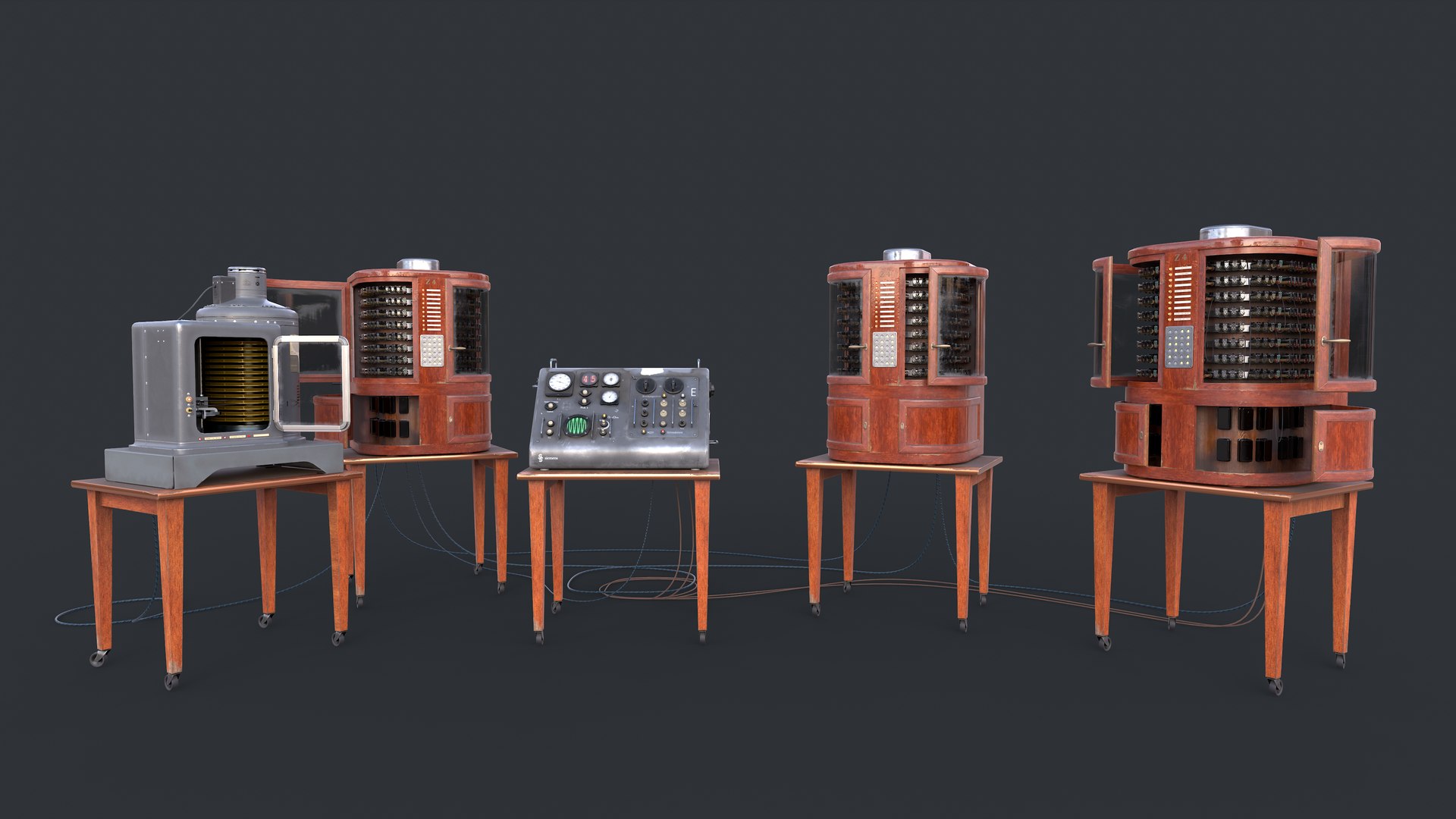 Old German computer 1940s 3D model - TurboSquid 2039689