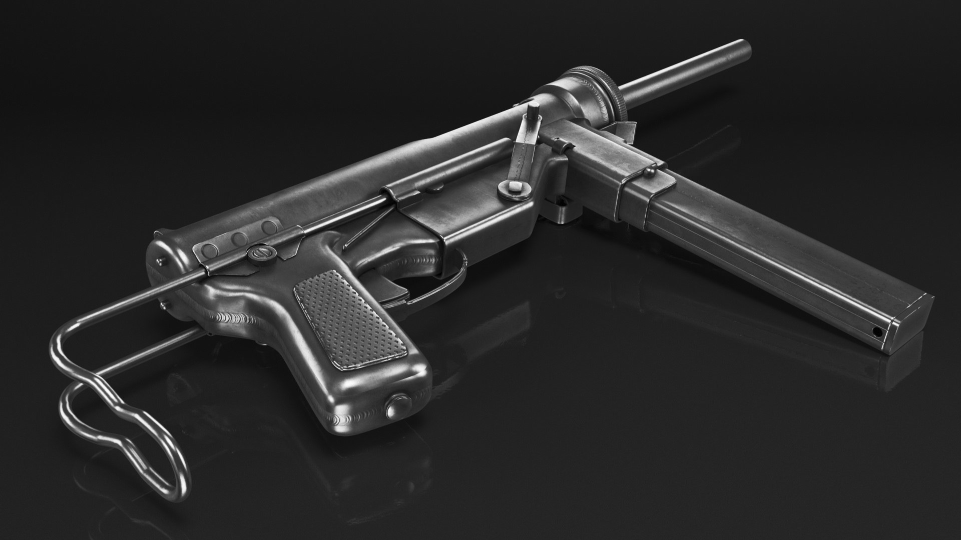 M3 Grease Gun Submachine Gun 45 Caliber 3D model - TurboSquid 1772286