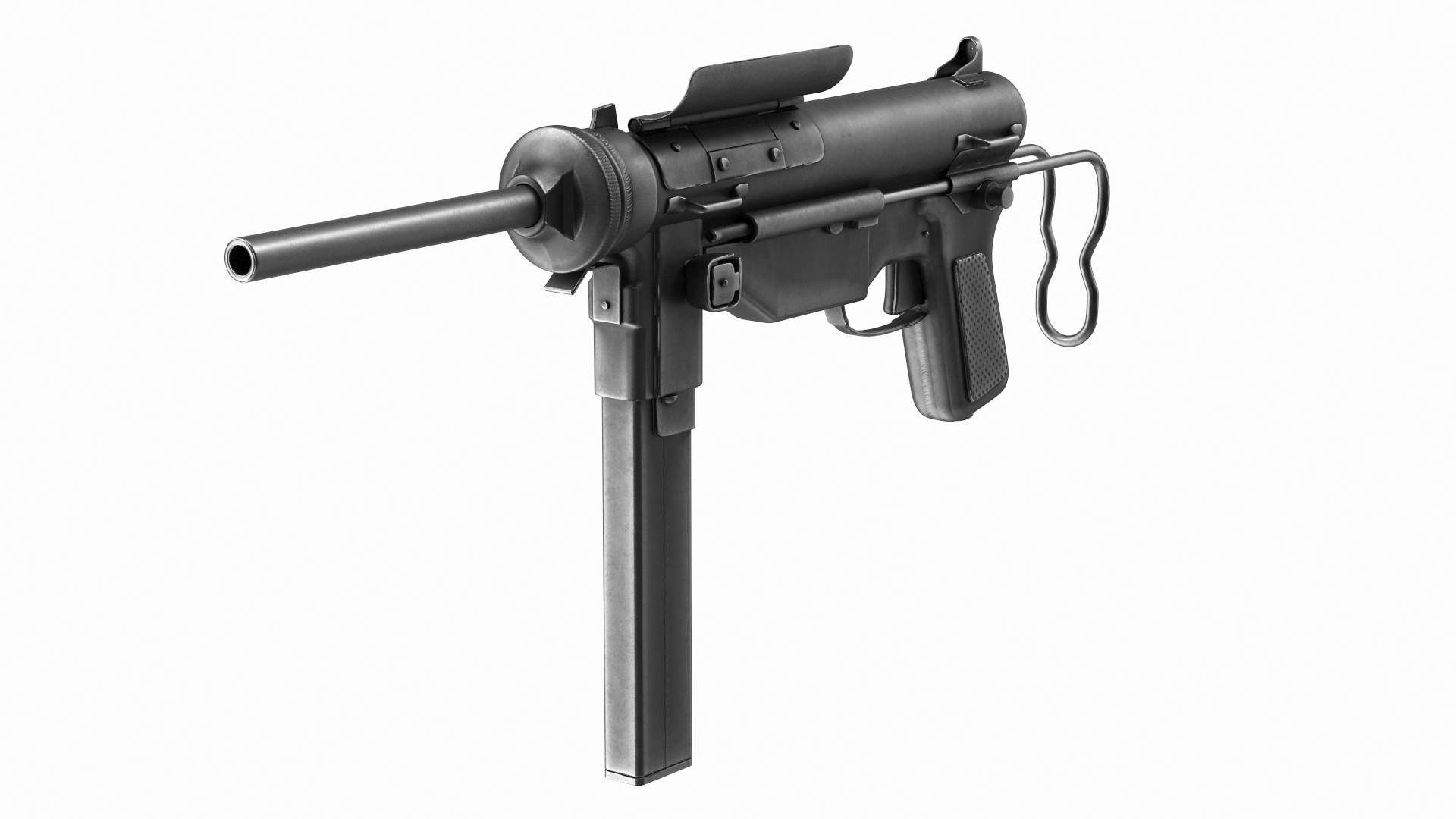 M3 Grease Gun Submachine Gun 45 Caliber 3D model - TurboSquid 1772286