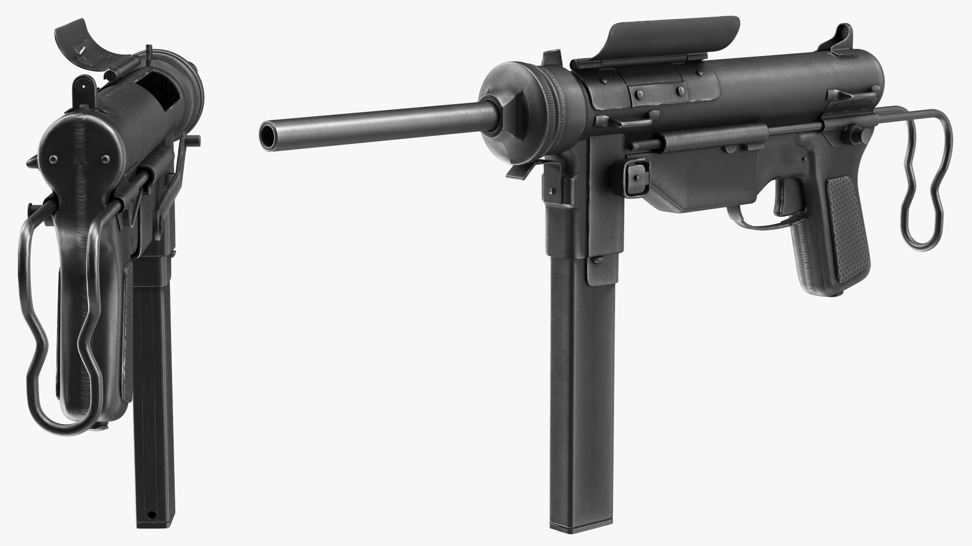 M3 Grease Gun Submachine Gun 45 Caliber 3D model - TurboSquid 1772286