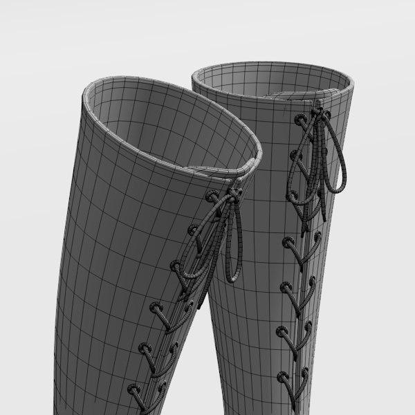 3d female boots model
