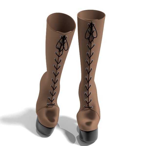3d female boots model