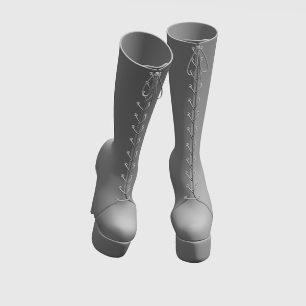 3d female boots model