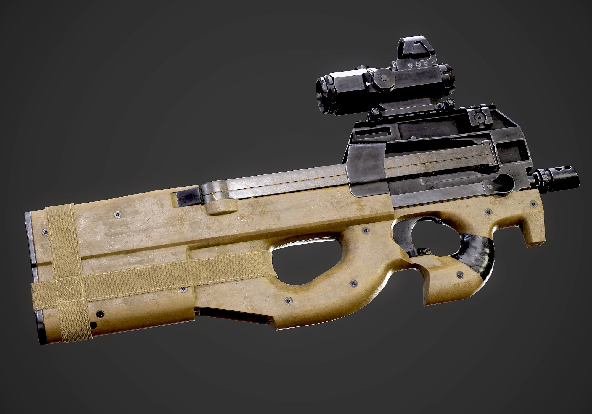 modelo 3d FN P90 Subfusil AAA Game Ready Low Poly Activo - TurboSquid ...