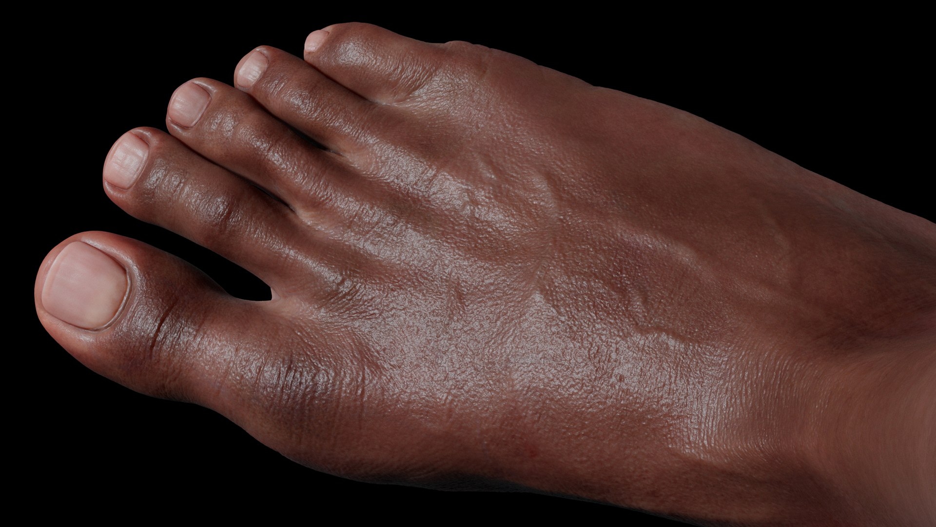 Foot Black 3D Model - TurboSquid 1764102