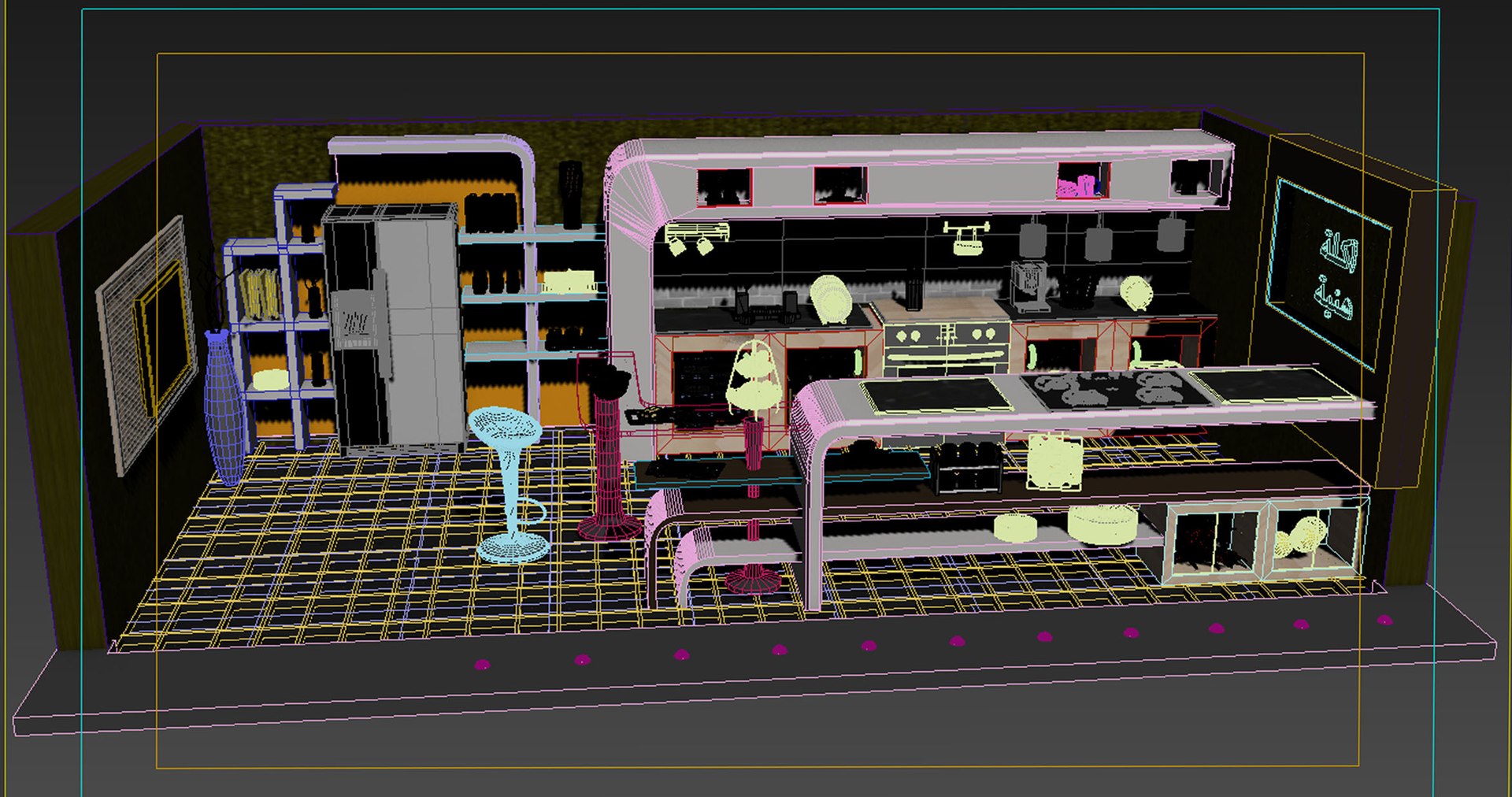 3D Virtual Kitchen Set TV Studio - TurboSquid 1832392