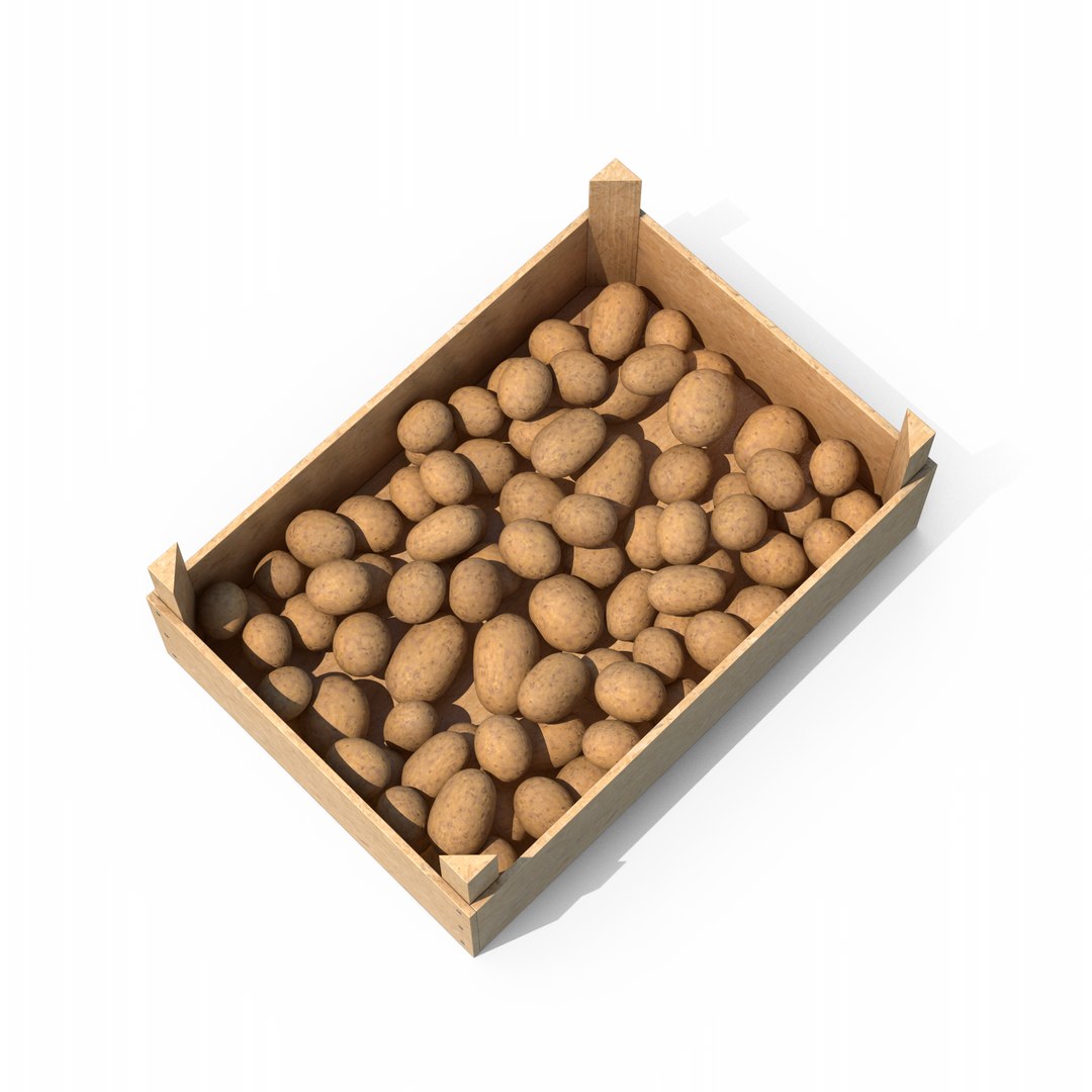 Potato Wood Crate 3D Model - TurboSquid 2488835