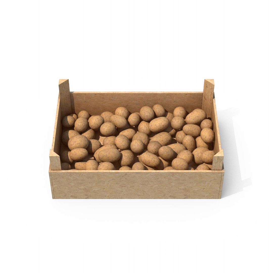Potato Wood Crate 3D Model - TurboSquid 2488835