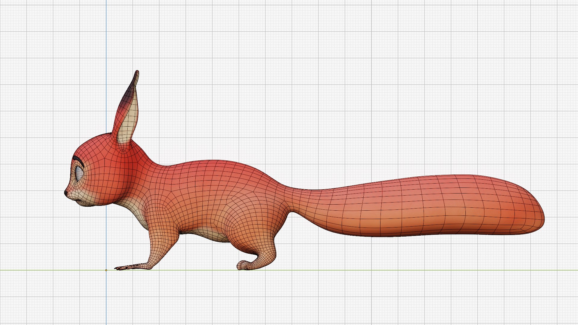 3D Cartoon Squirrel - TurboSquid 2071699