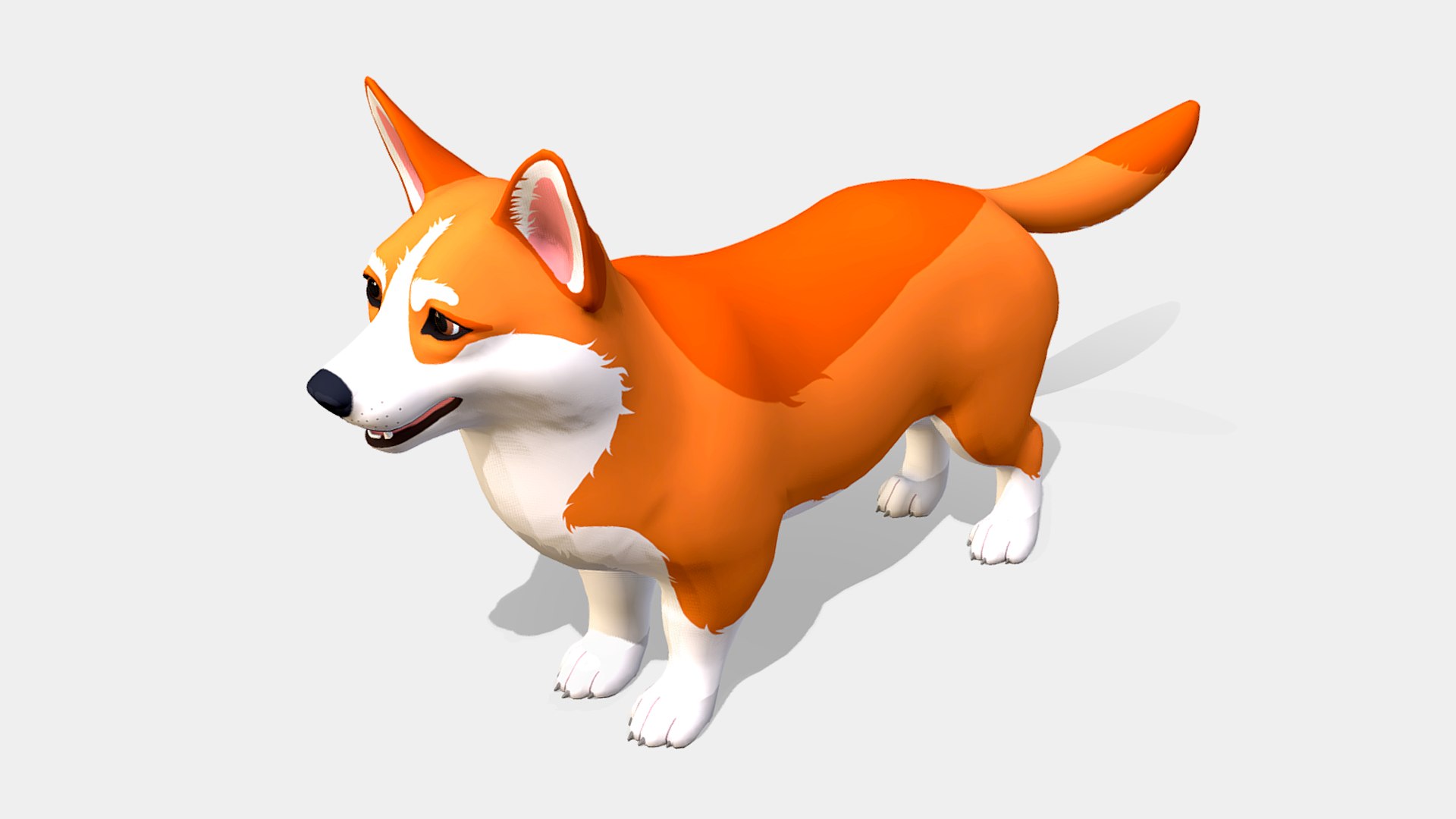 3D Cartoon Dog - Corgi - TurboSquid 2243279
