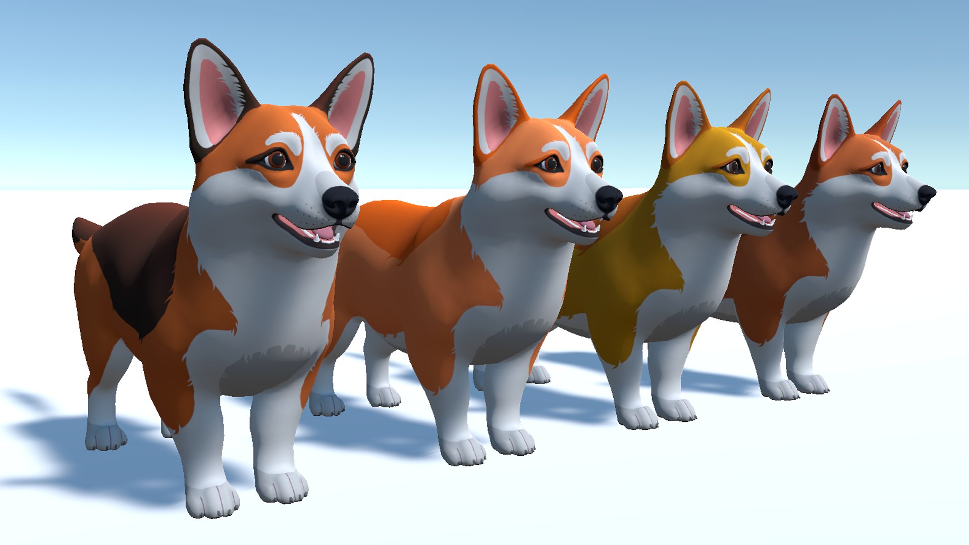 3D Cartoon Dog - Corgi - TurboSquid 2243279