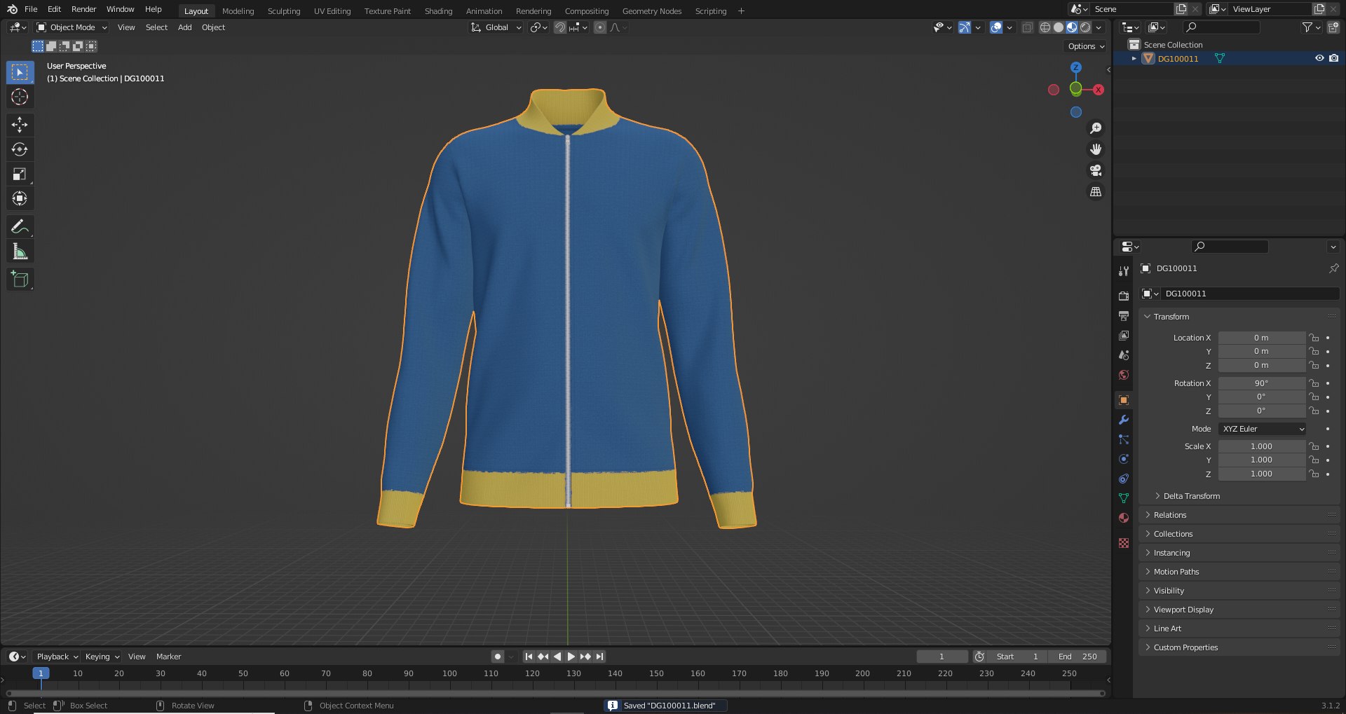 High-quality knitted Jacket with Rib model - TurboSquid 1950342