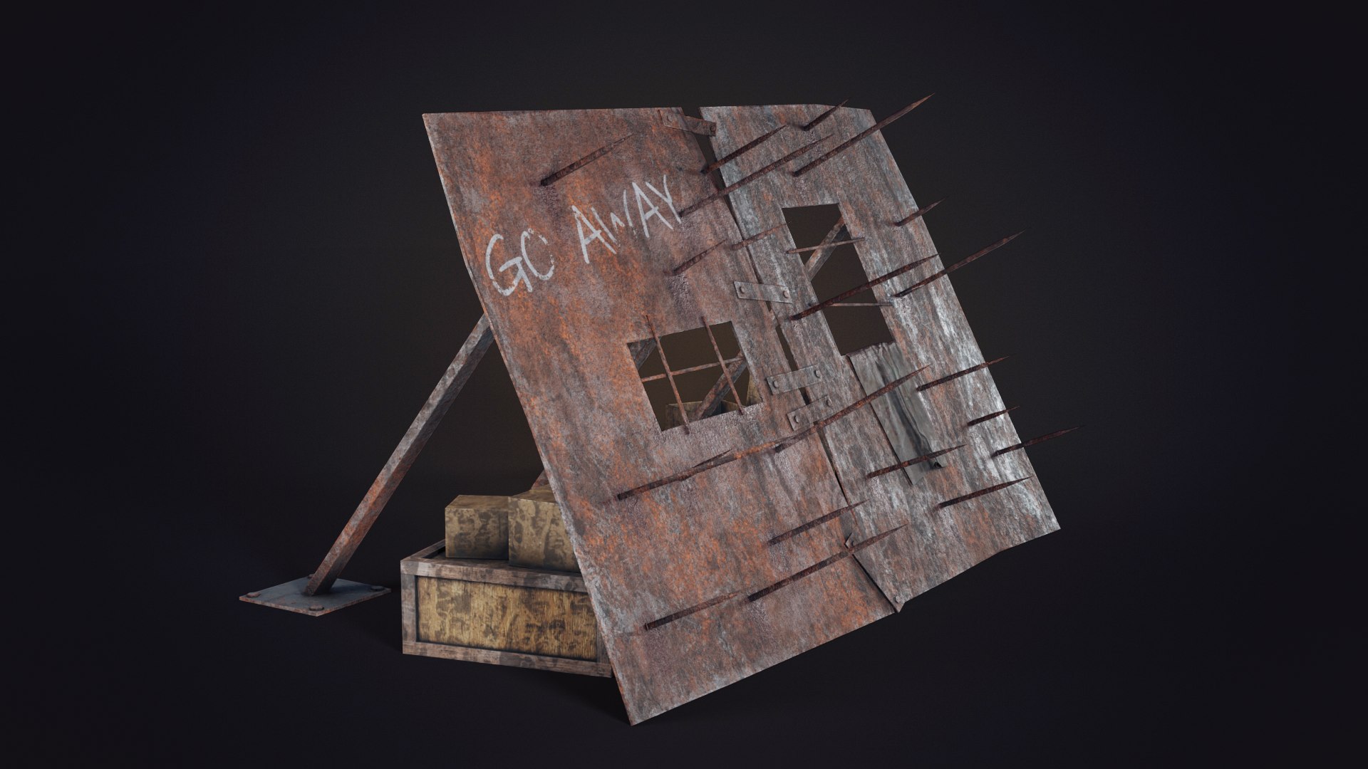Props Shield Surviving 3D Model - TurboSquid 1598536