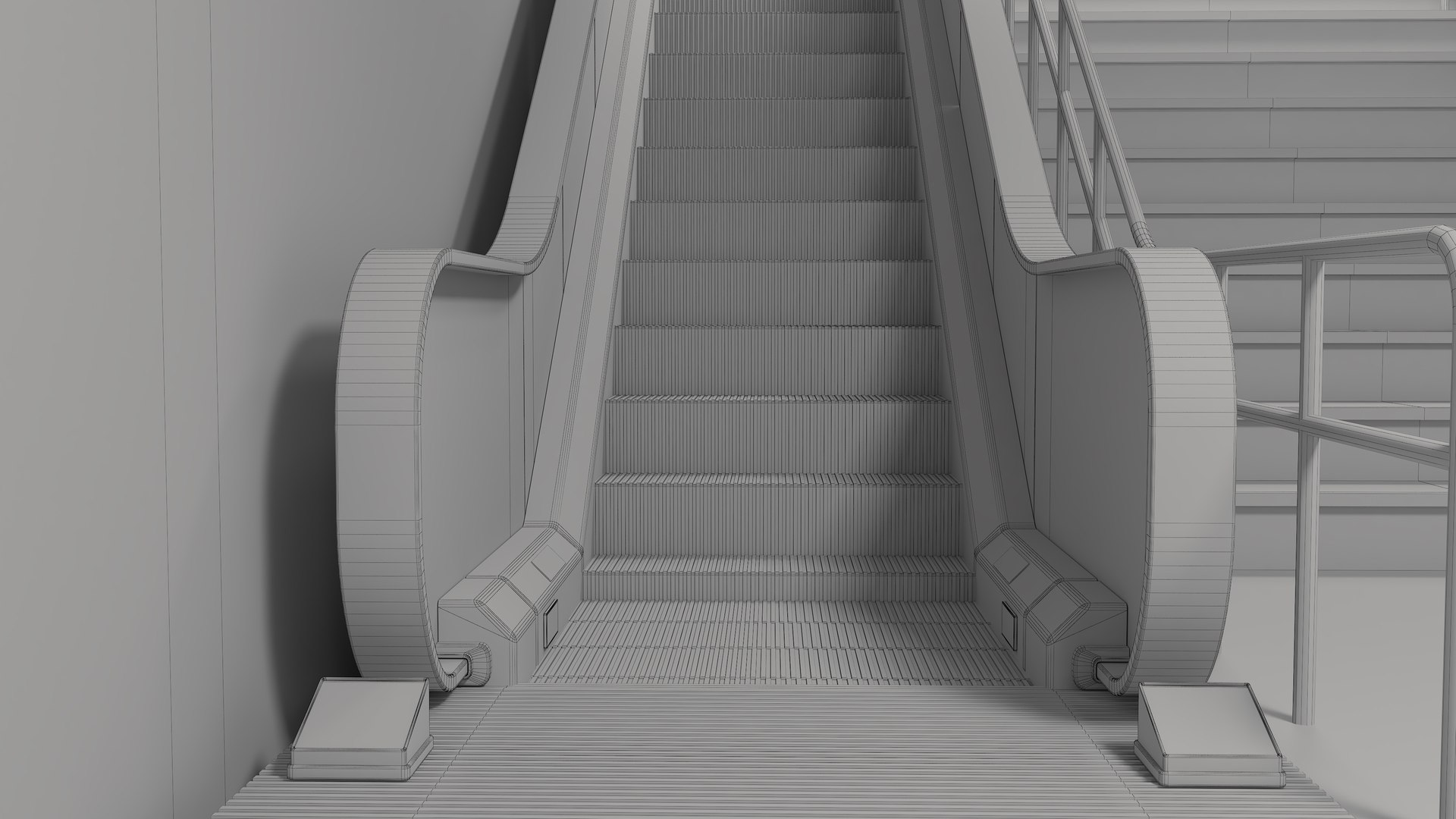 Underground Tube Escalator 3D - TurboSquid 2245008
