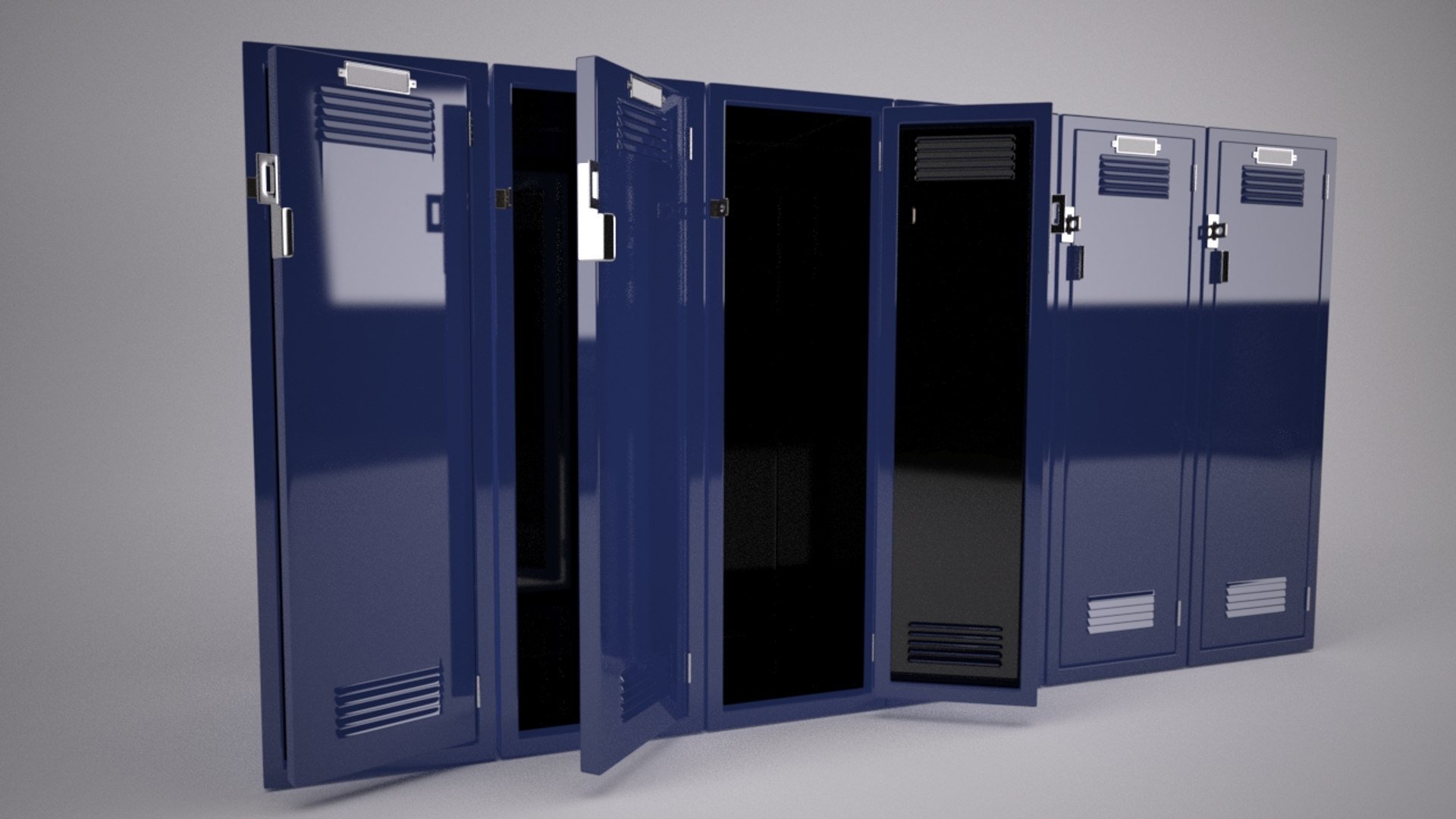 Sports Lockers 3d Model