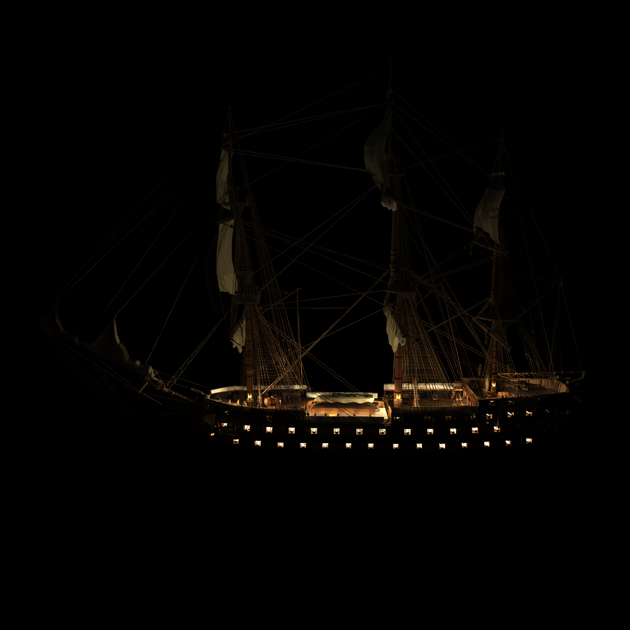 3D model ship realistic rig - TurboSquid 1245895