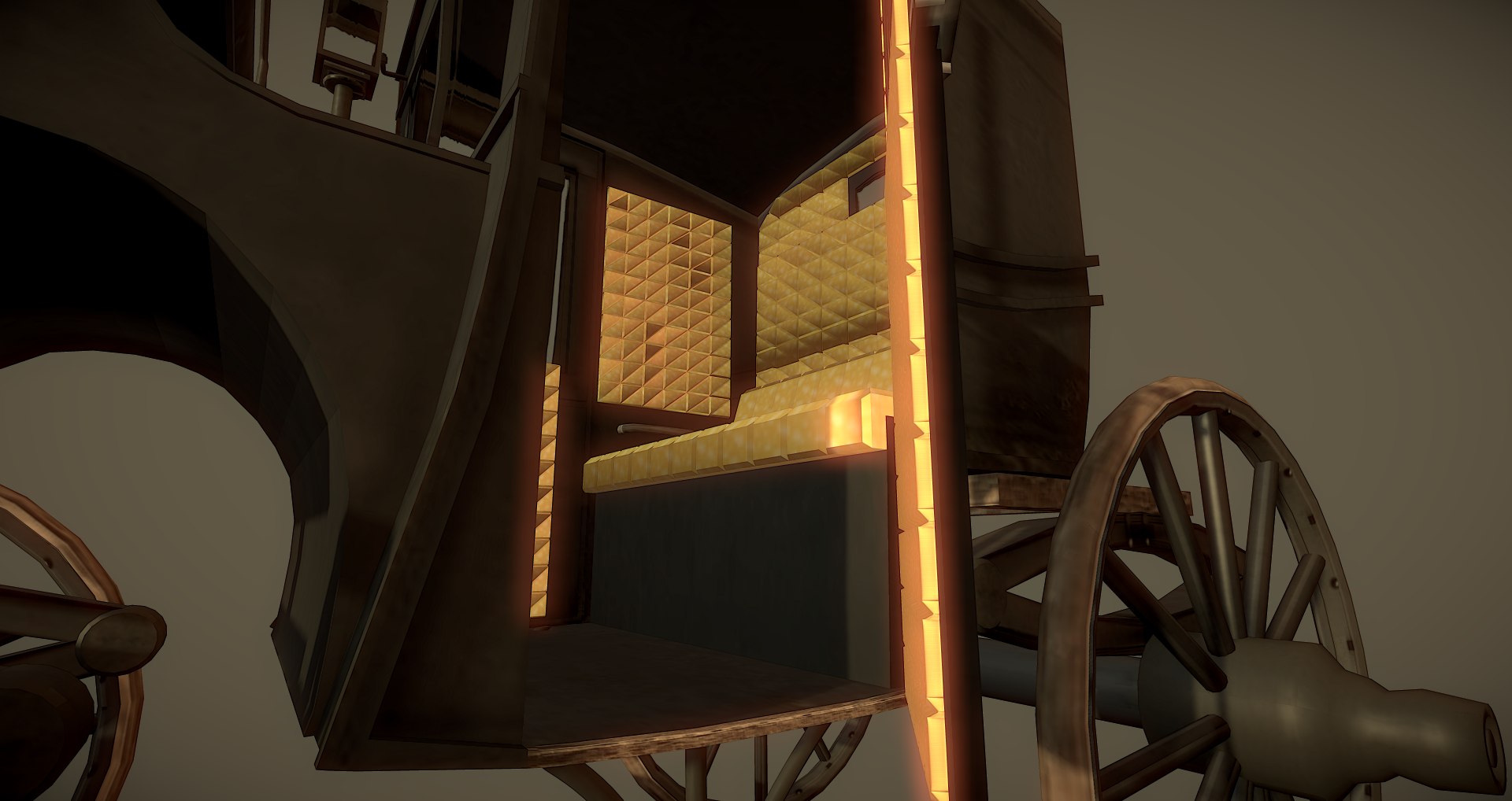 Victorian Brougham Carriage 3d 3ds