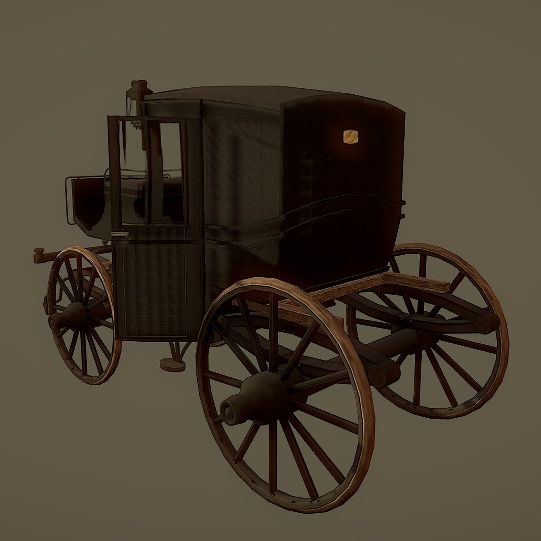 Victorian Brougham Carriage 3d 3ds