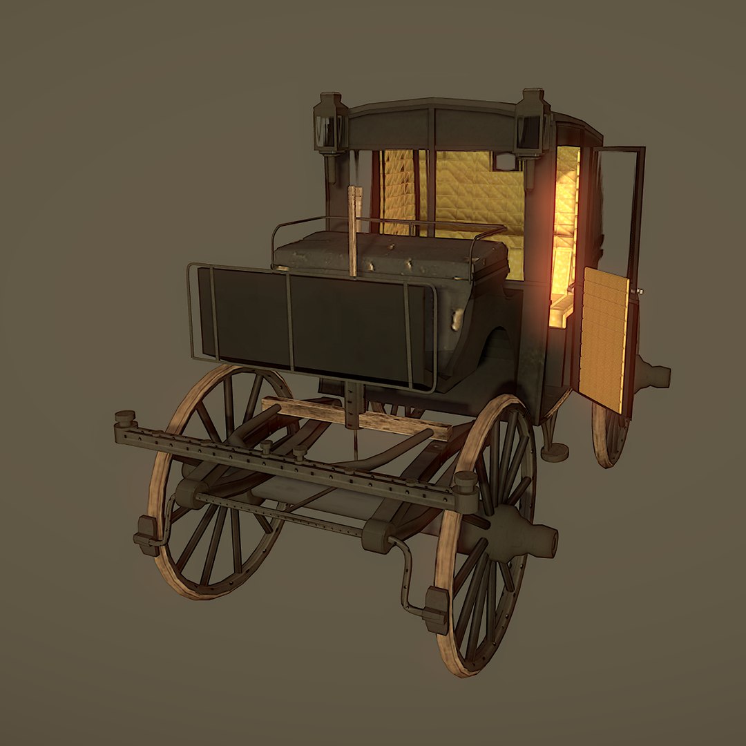 Victorian Brougham Carriage 3d 3ds