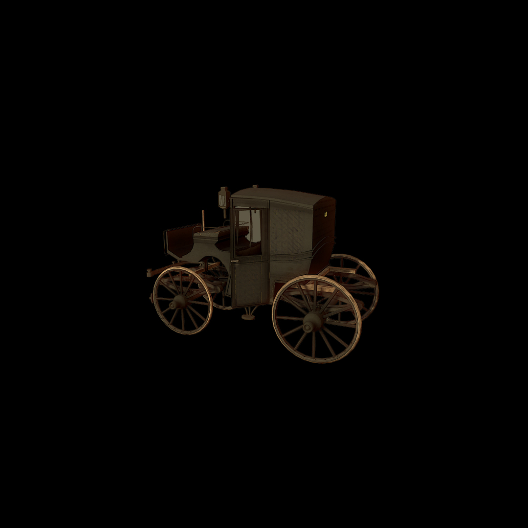 Victorian Brougham Carriage 3d 3ds