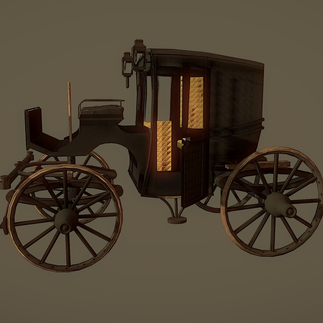 Victorian Brougham Carriage 3d 3ds