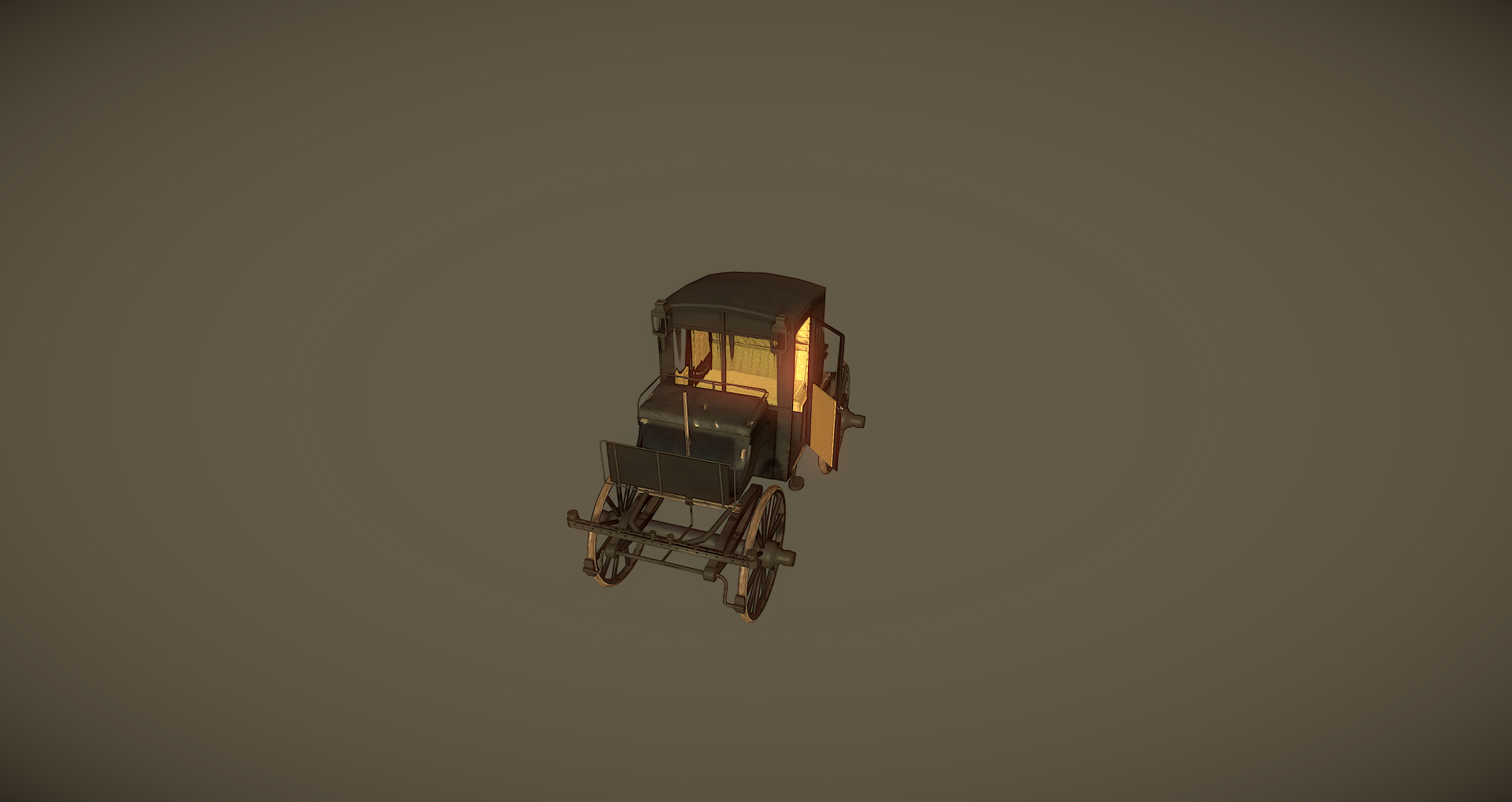 victorian brougham carriage 3d 3ds