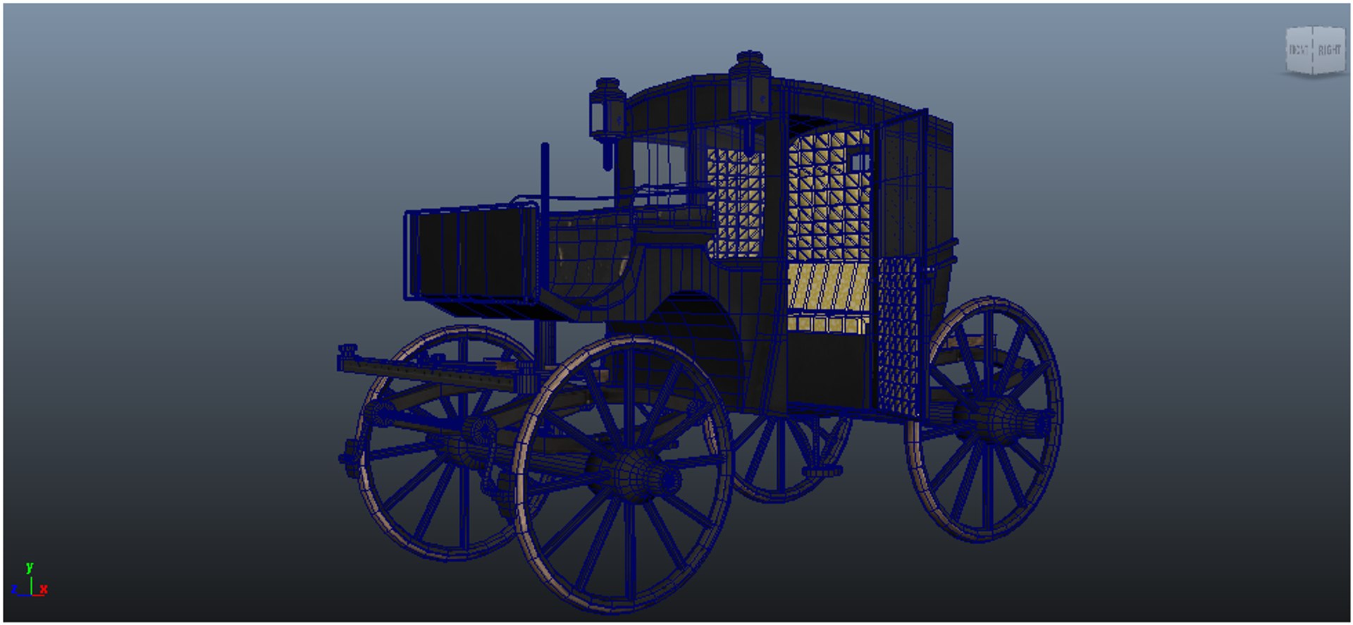 Victorian Brougham Carriage 3d 3ds
