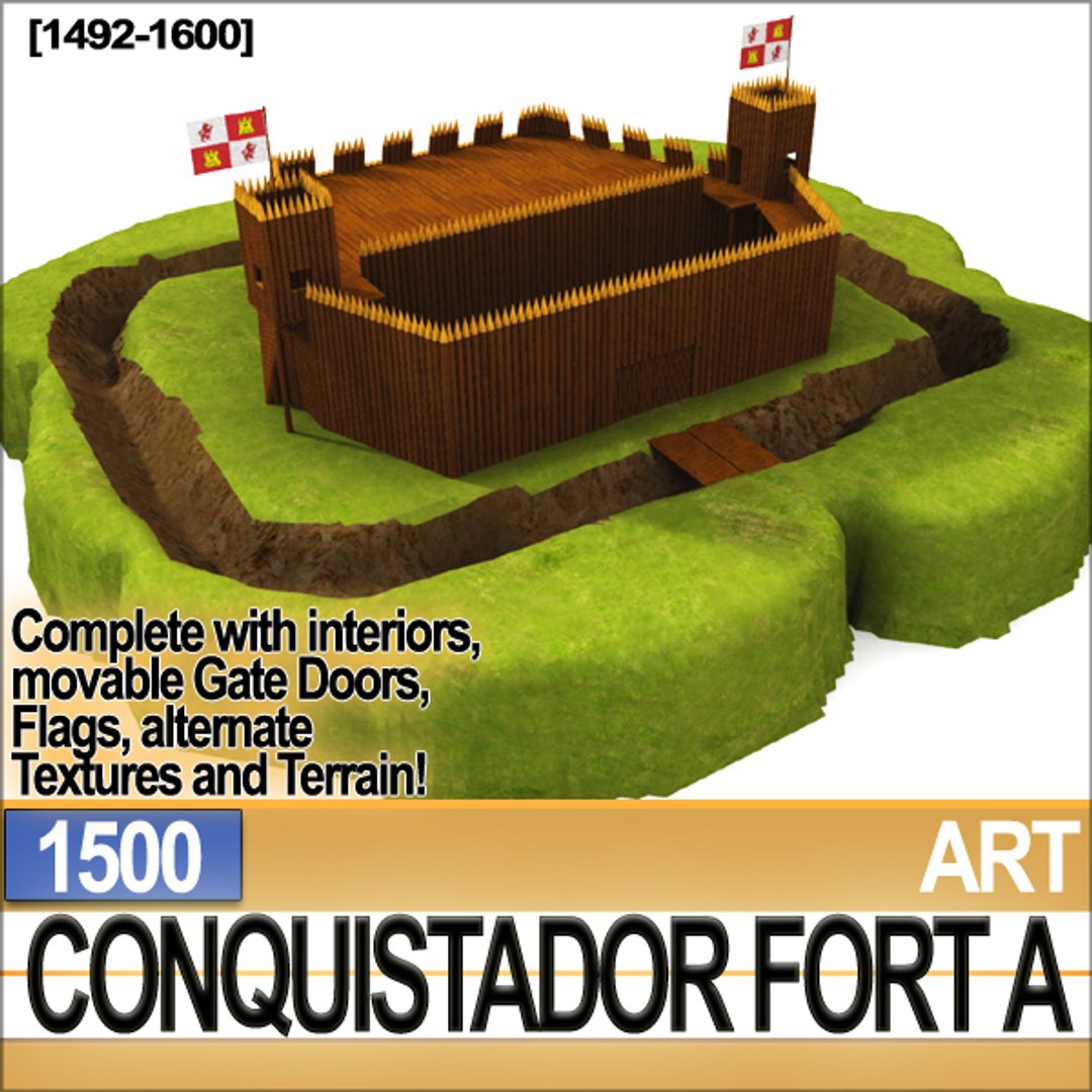 3d Model Conquistador Fort 1500