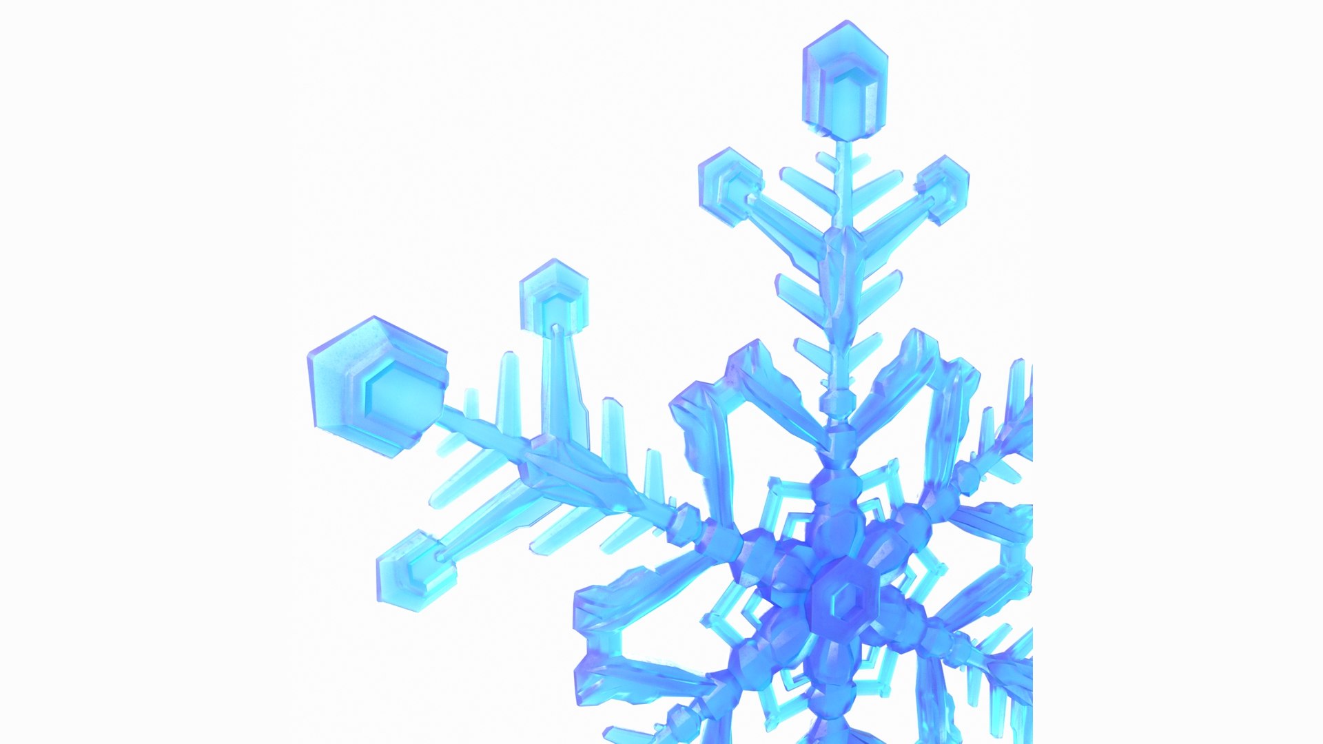 3D model Snowflake Prisms - Low-Poly - TurboSquid 1827864