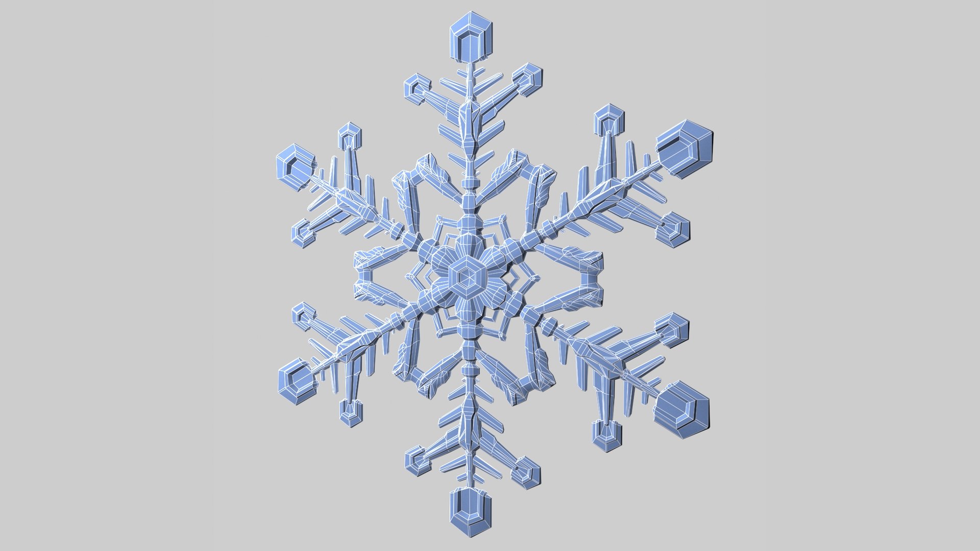 3D model Snowflake Prisms - Low-Poly - TurboSquid 1827864