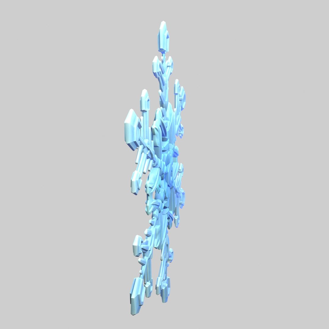 3D model Snowflake Prisms - Low-Poly - TurboSquid 1827864