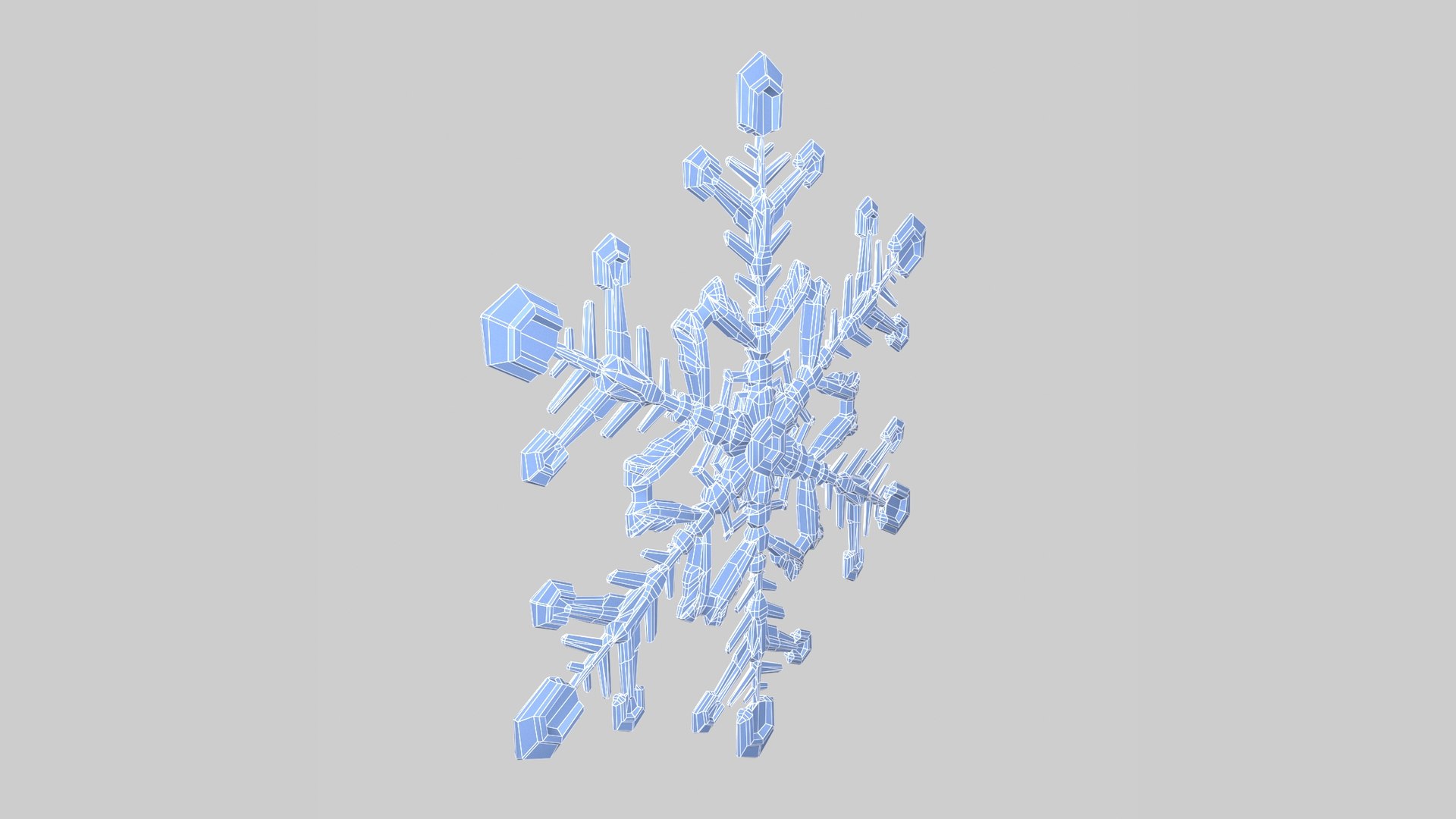 3D model Snowflake Prisms - Low-Poly - TurboSquid 1827864