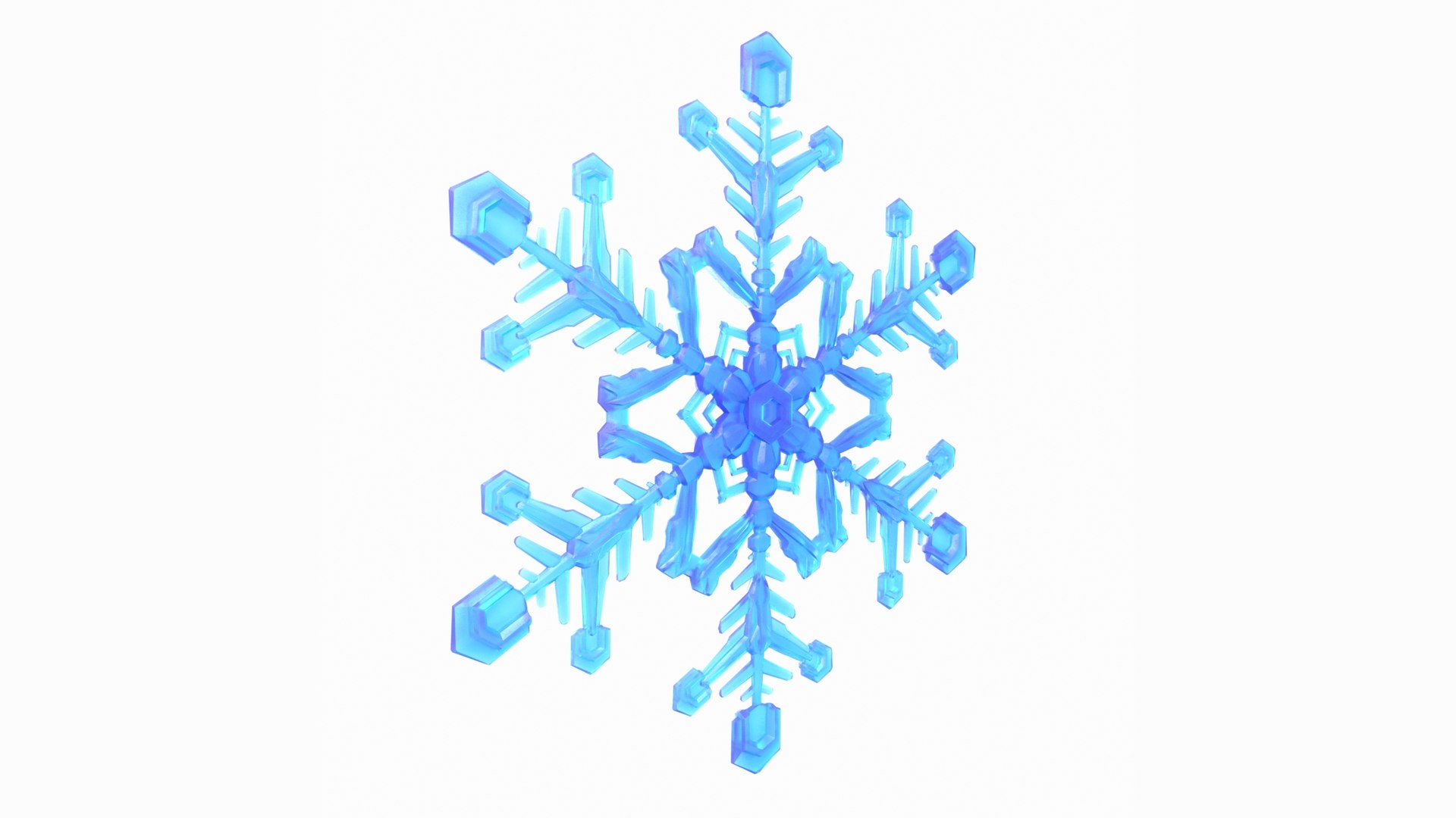 3D model Snowflake Prisms - Low-Poly - TurboSquid 1827864