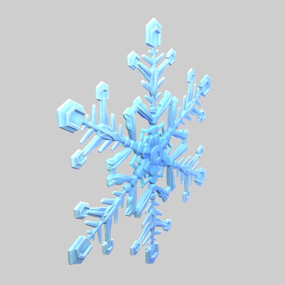3D model Snowflake Prisms - Low-Poly - TurboSquid 1827864