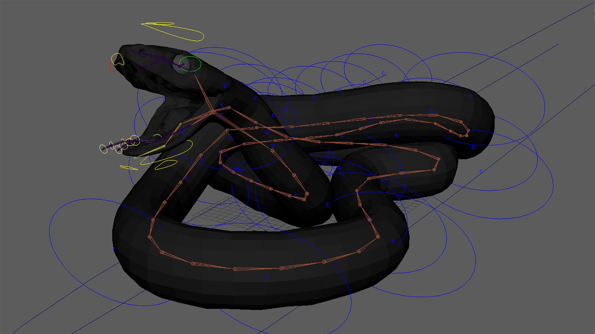 3D Black Mamba Rigged Animated - TurboSquid 1724803