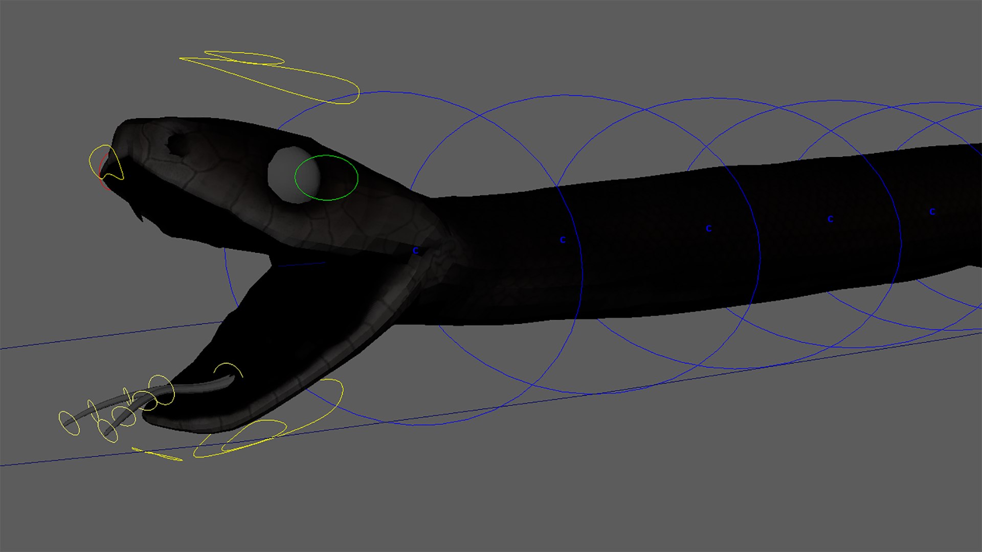 3D Black Mamba Rigged Animated - TurboSquid 1724803