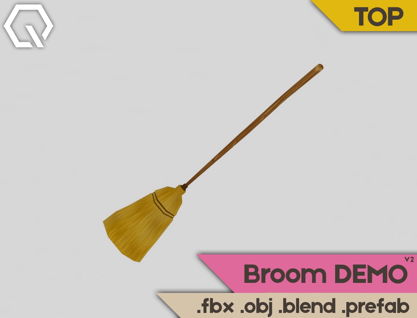 Free 3D Broom Pack V2 DEMO Low Poly Cartoon - TurboSquid 1873808