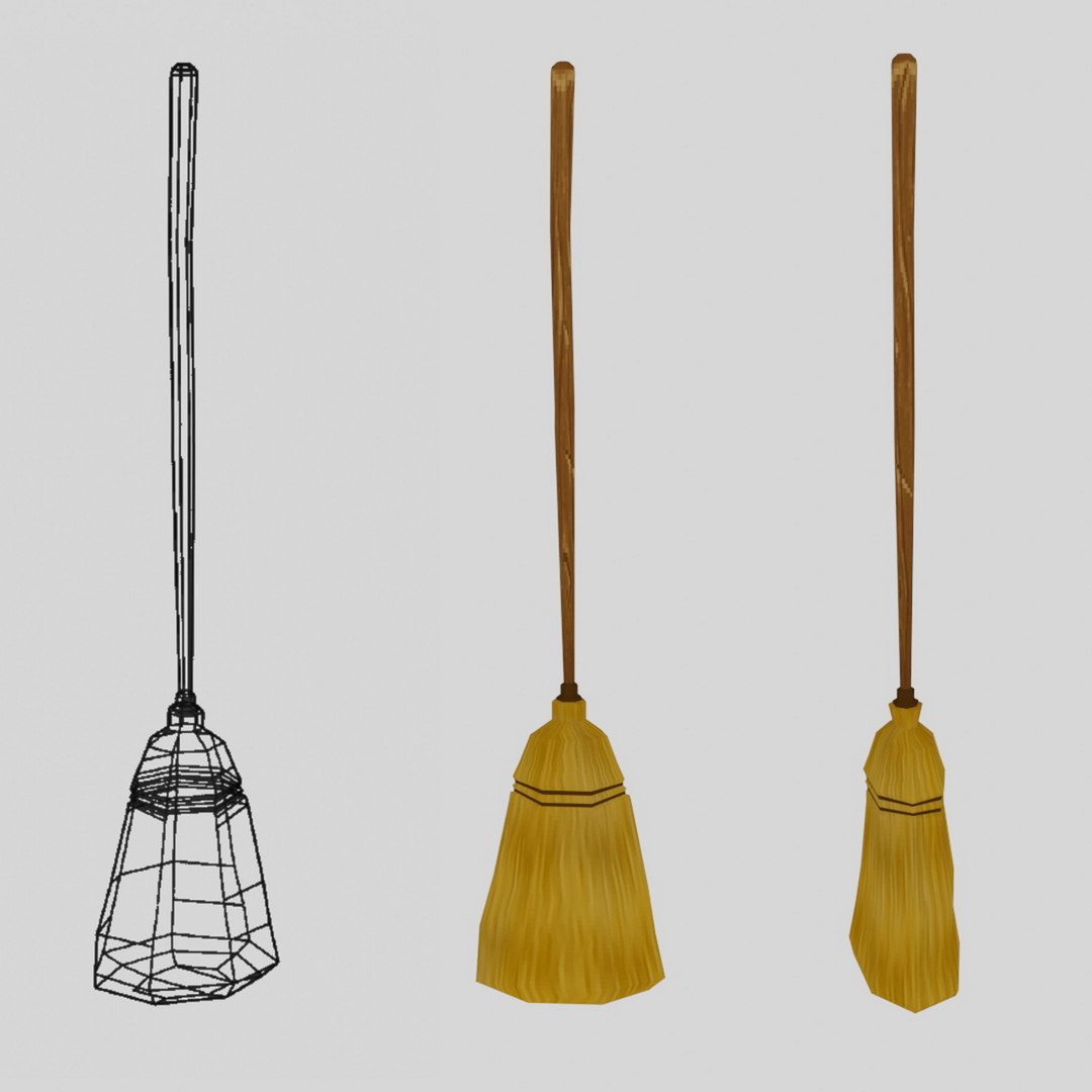 Free 3D Broom Pack V2 DEMO Low Poly Cartoon - TurboSquid 1873808