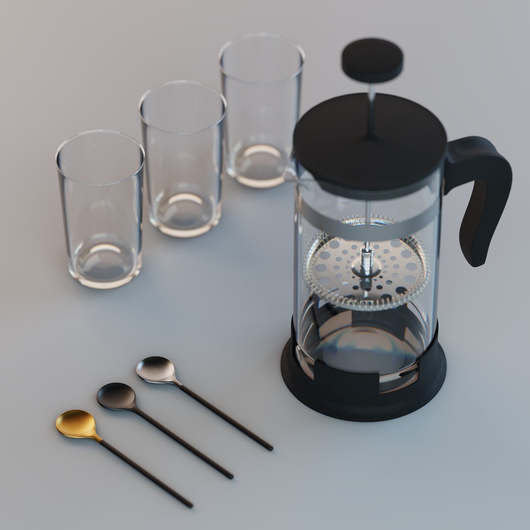 French Press IKEA Upphetta 3D Model - TurboSquid 2254080