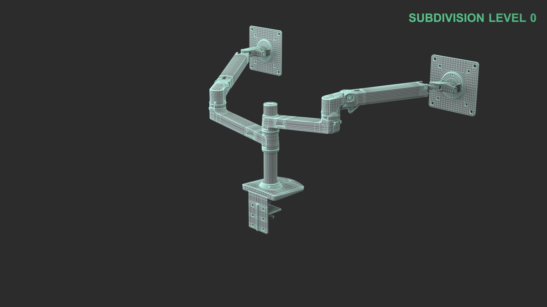 3D Dual Monitor Arm - TurboSquid 2388639