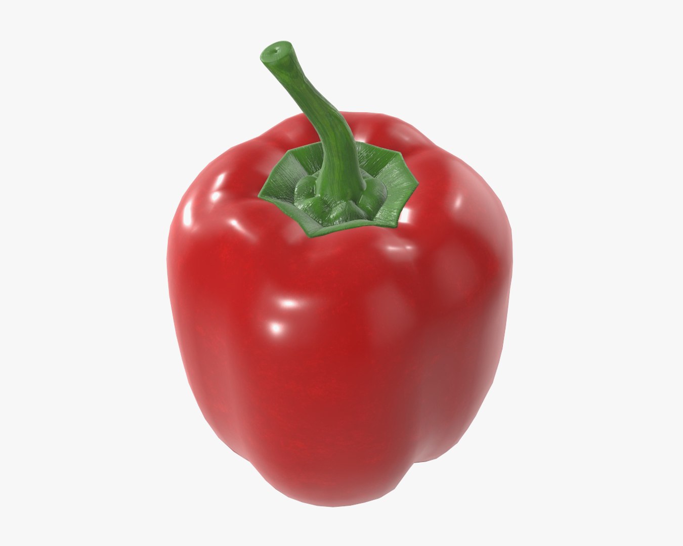 3D Model Pepper Red Bell - TurboSquid 1389005